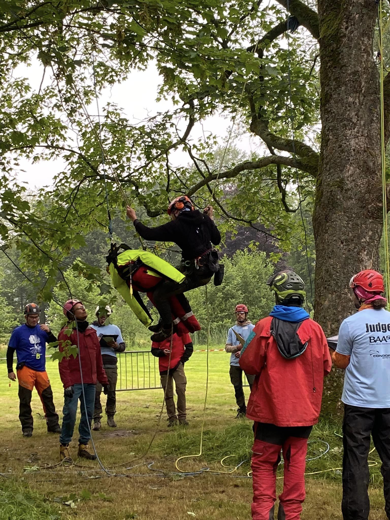 64 deelnemers voor het Belgisch kampioenschap Boomklimmen en dit zijn ...
